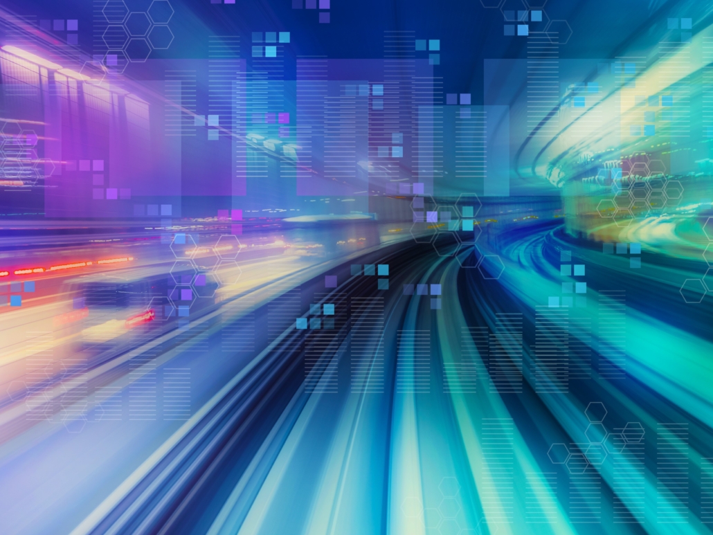 Digital graphs and hexagon grids with high speed motion blur - Switch Media